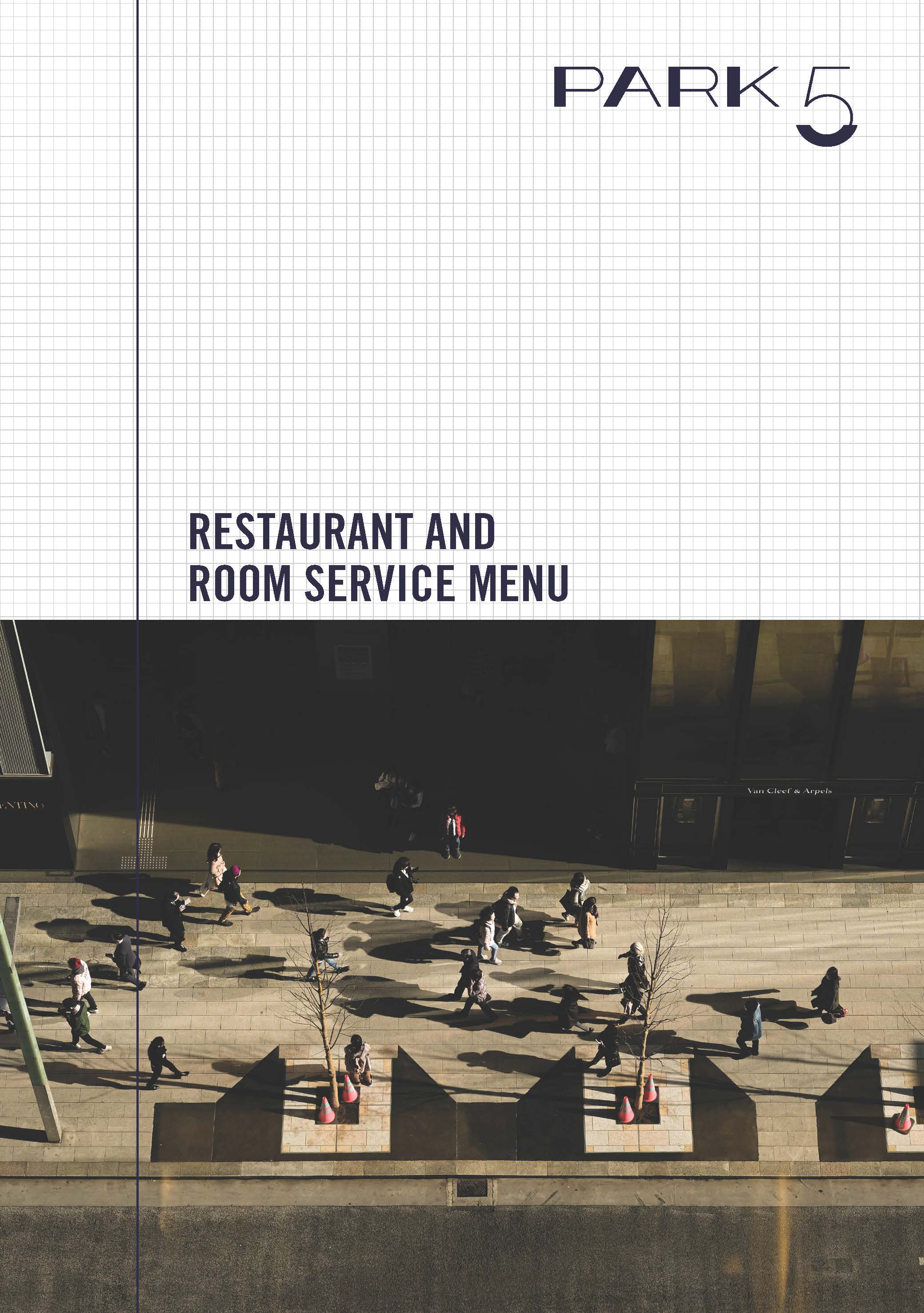 Room Service Menu - Park 5 Hotel